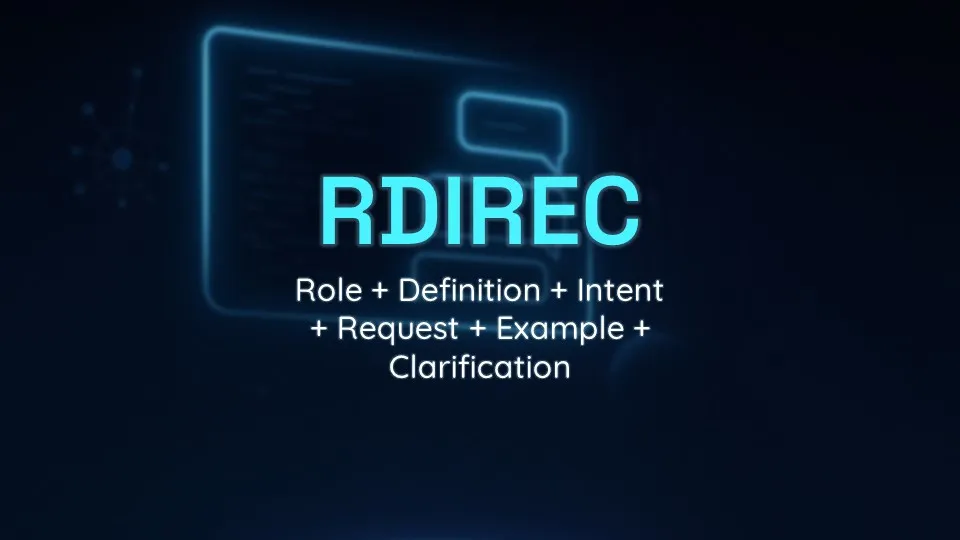RDIREC Framework: Role, Definition, Intent, Request, Example ...